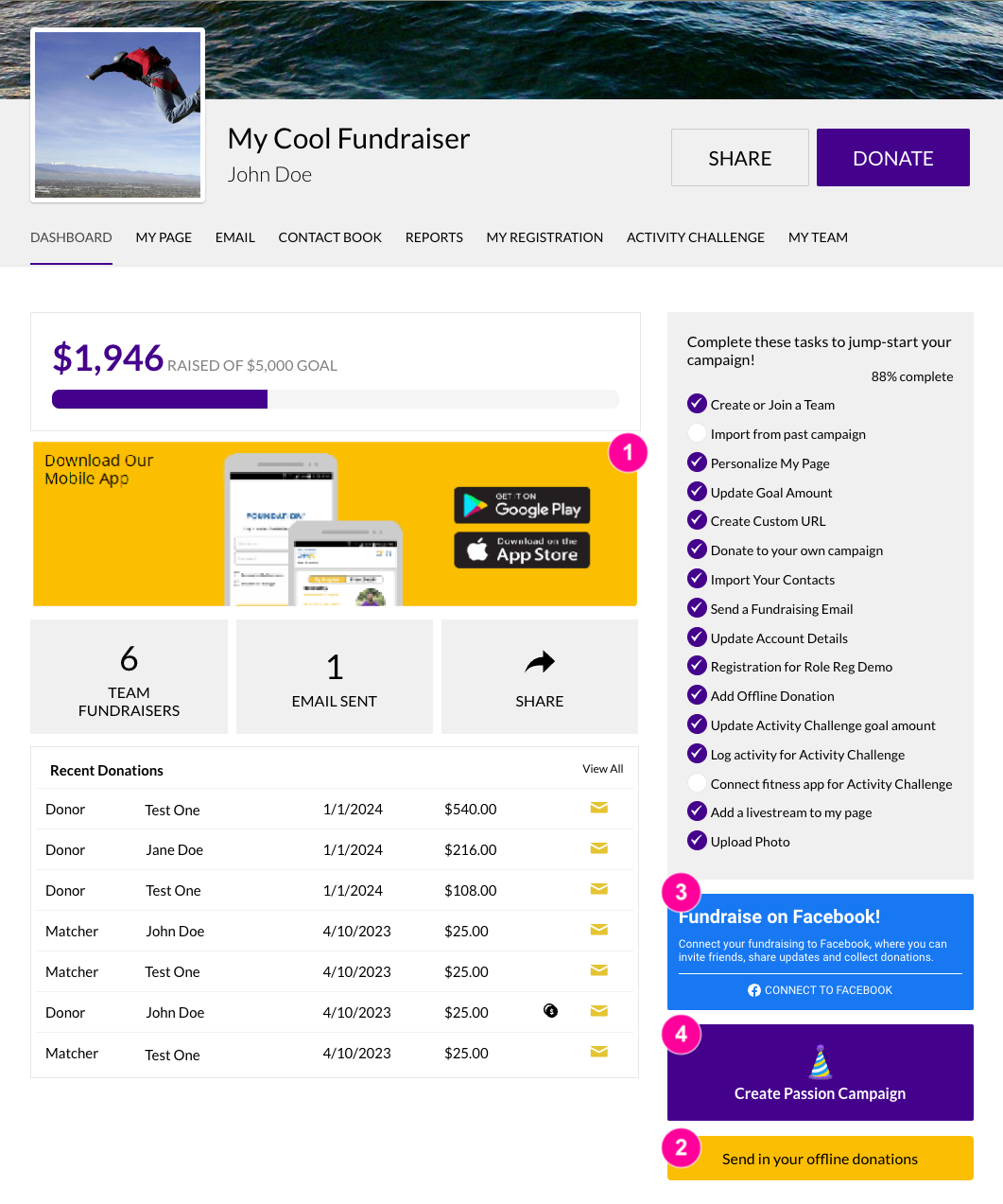 How to Customize the Main Page of the Fundraiser Dashboard – Neon One